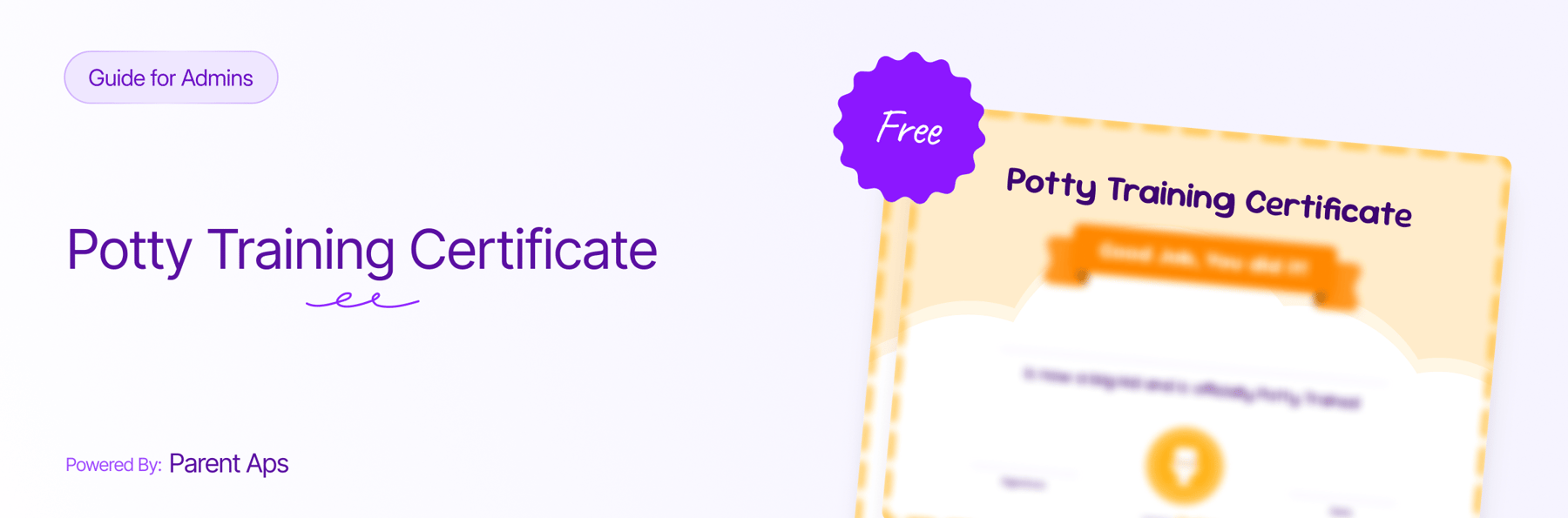 Potty Training Certificate